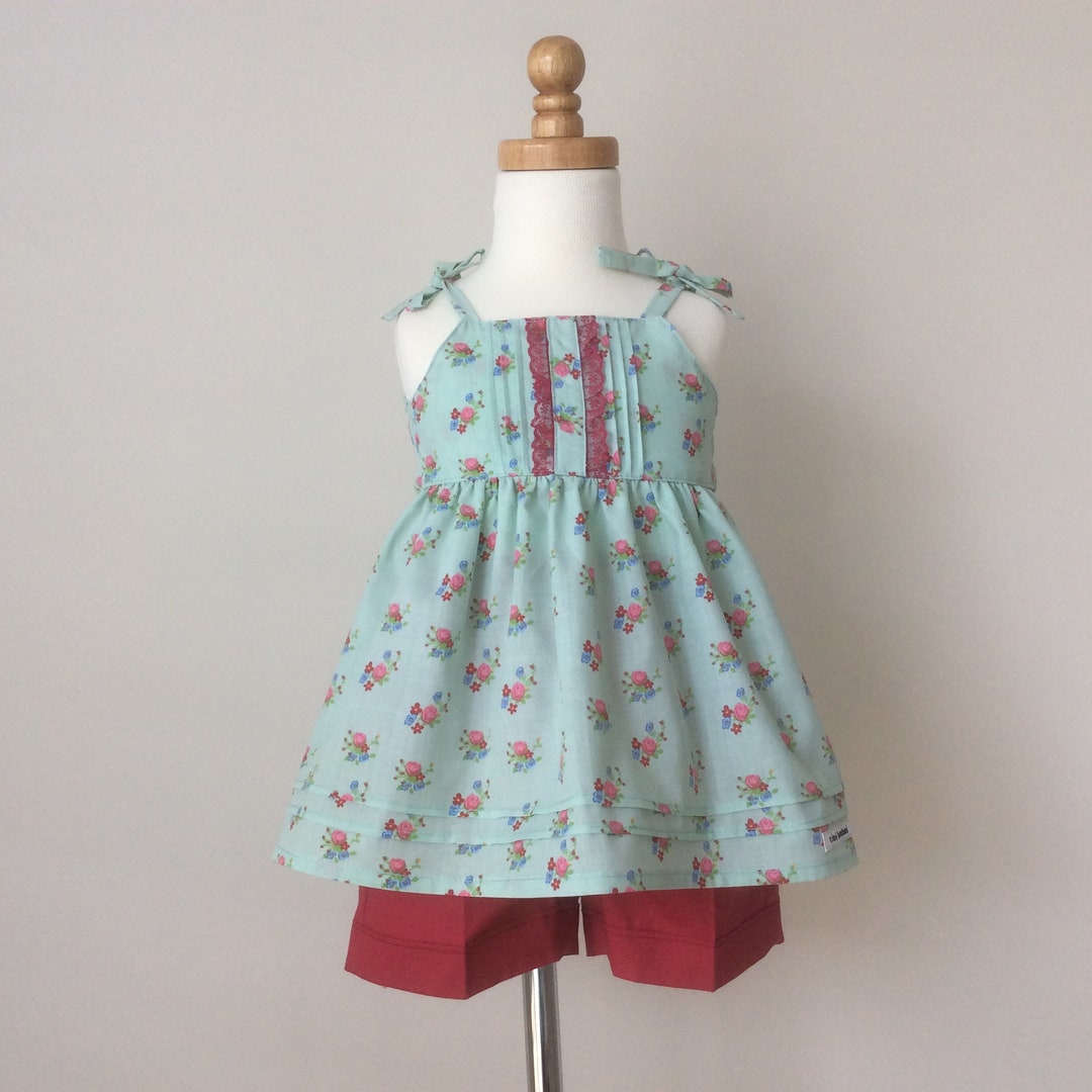 Girls Floral Top and Shorts Set: Summer Toddler Outfit - Size 2T - Etsy