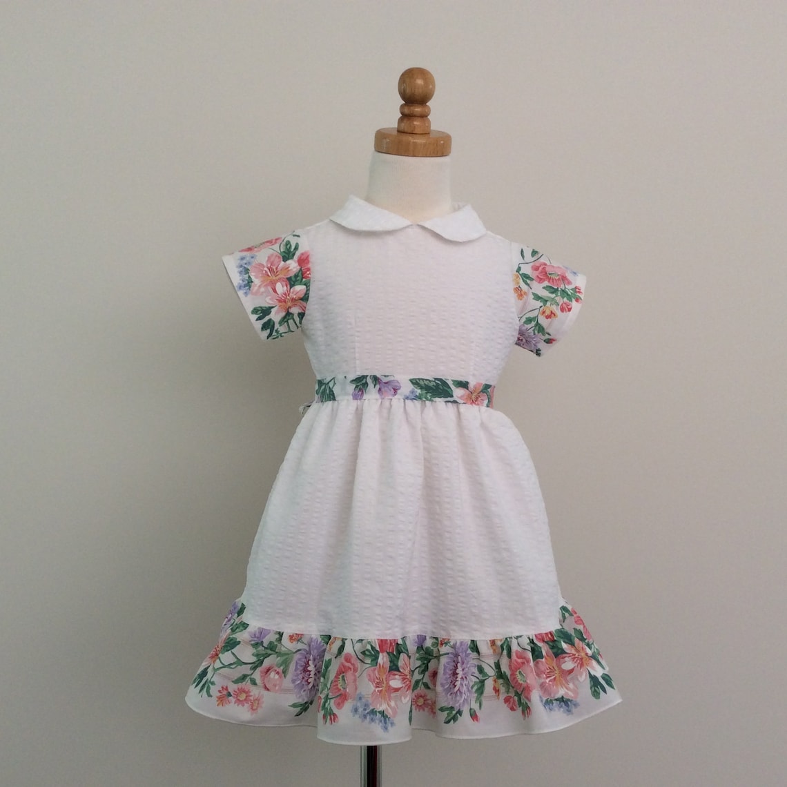 Girls Seersucker Dress Size 3 White Dress Summer Dress - Etsy Australia