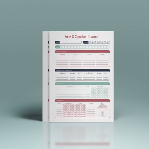 Food Sensitivity Journal Food Symptom Tracker IBS IBD - Etsy