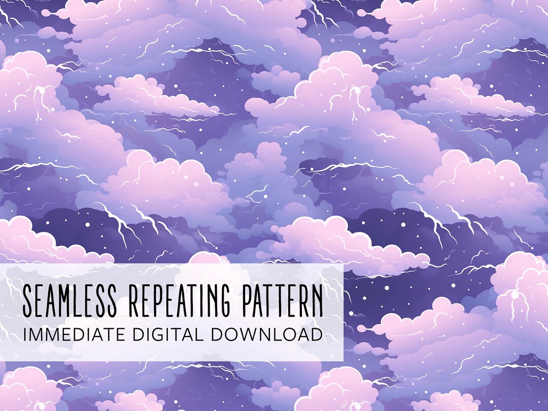 Pastel Lightning Digital Seamless Pattern File - Etsy