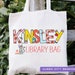 Personalized School Library Bag, Personalized Library Bag for School ...