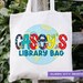 Personalized School Library Bag, Personalized Library Bag for School ...