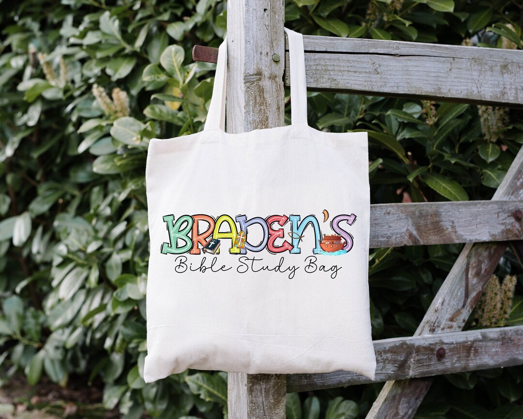 Personalized Bible Study Tote Bag, Custom Name Church Bag - Etsy