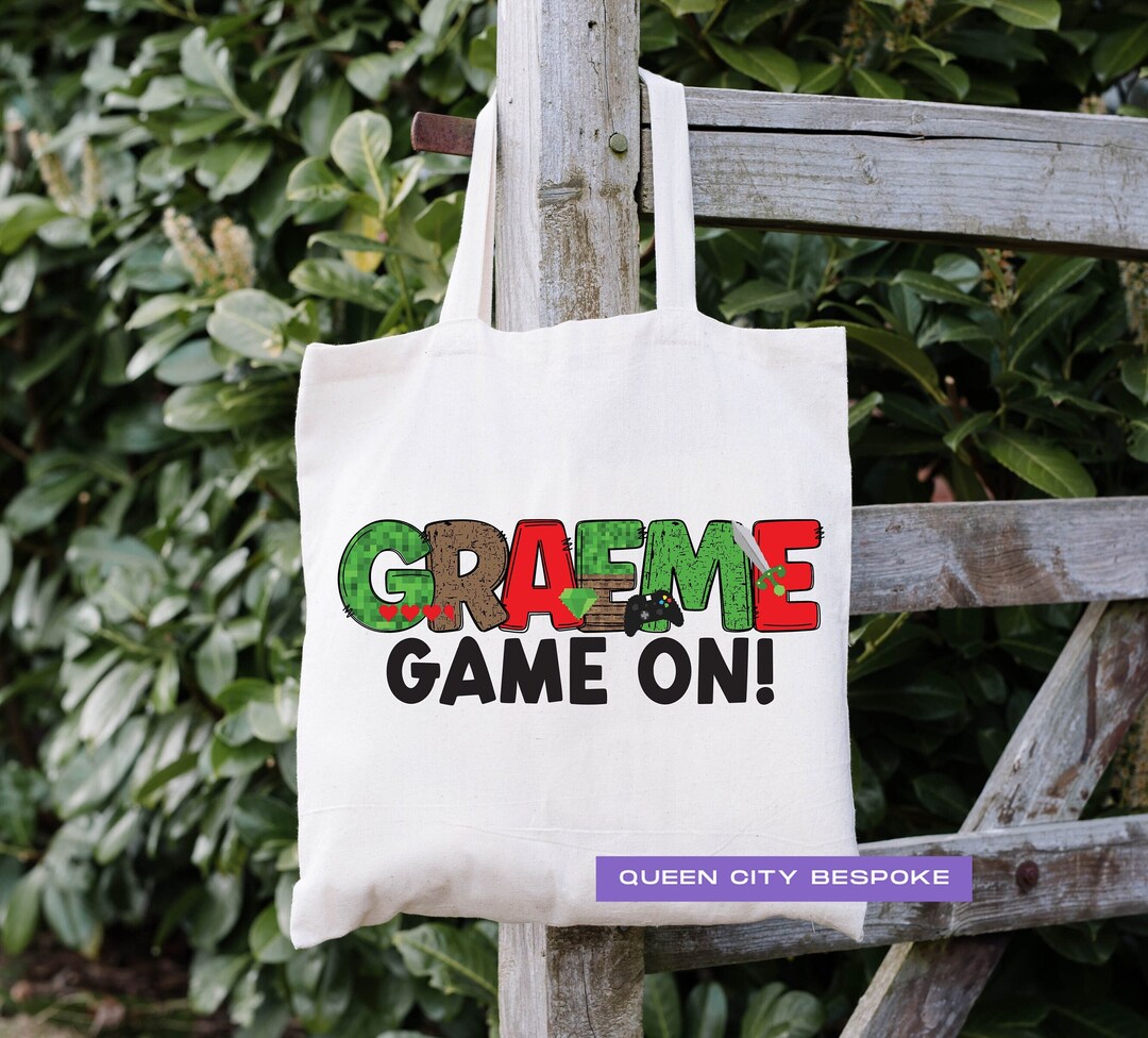 Personalized Gamer Tote Bag: Custom Video Game Gift - Etsy
