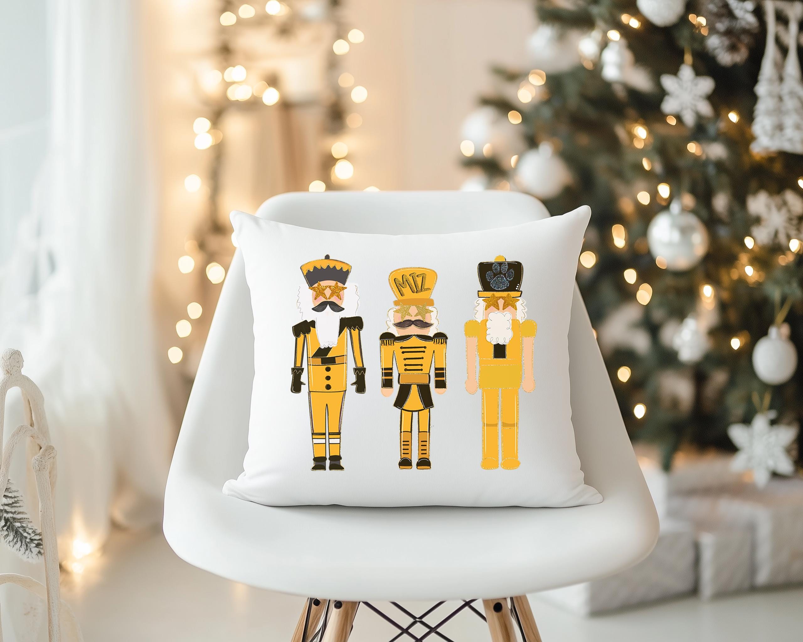 Mizzou Christmas Pillow, Black & Gold Nutcrackers, Tiger Pillow Cover ...