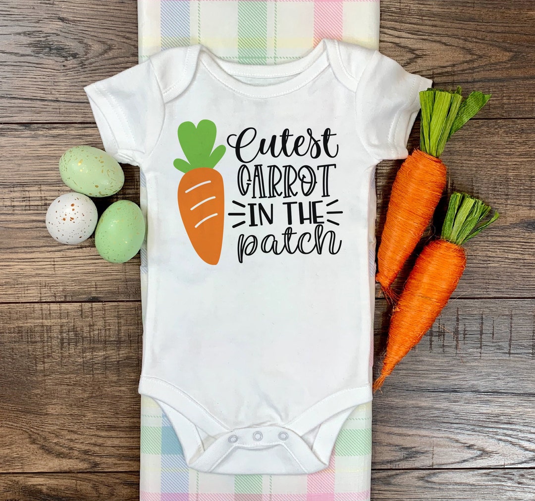 Cutest Carrot in the Patch Easter Baby Onesie - Organic Gerber - Etsy