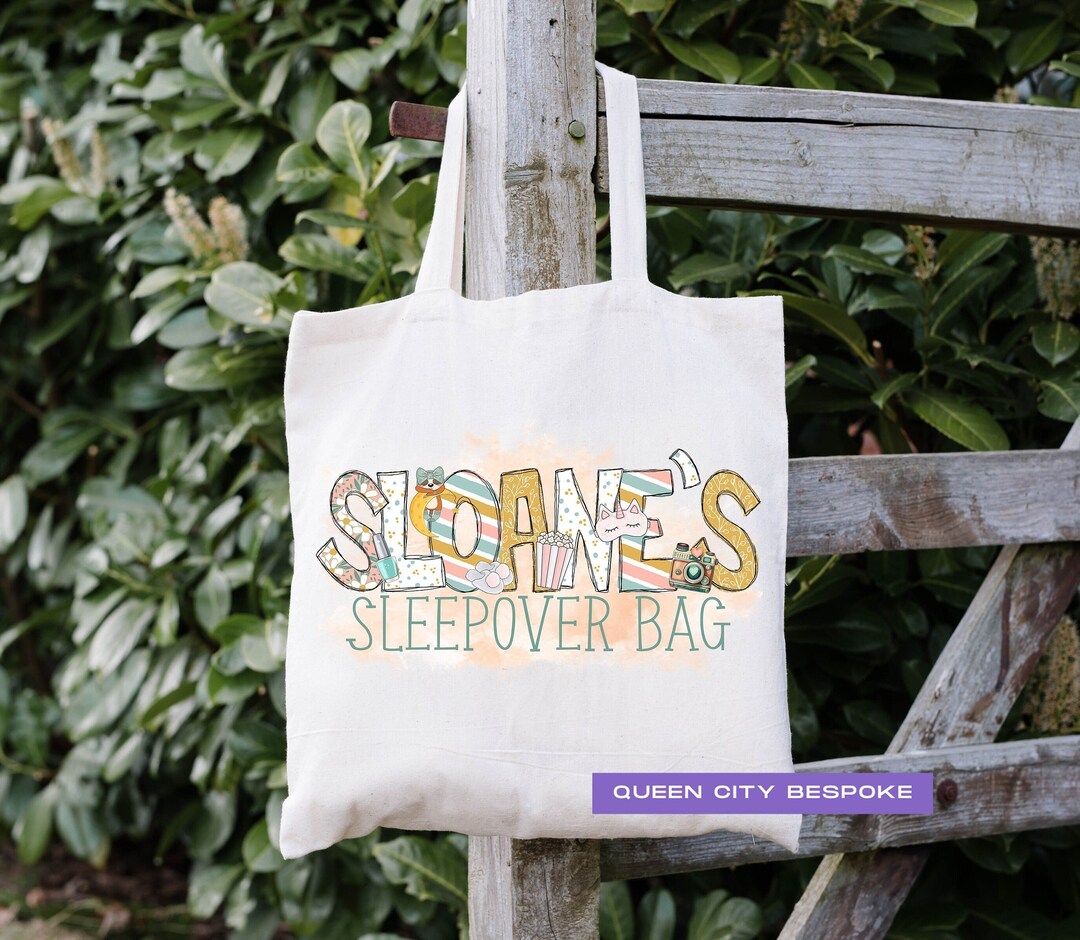 Personalized Sleepover Tote Bag: Girls Slumber Party Favor - Etsy