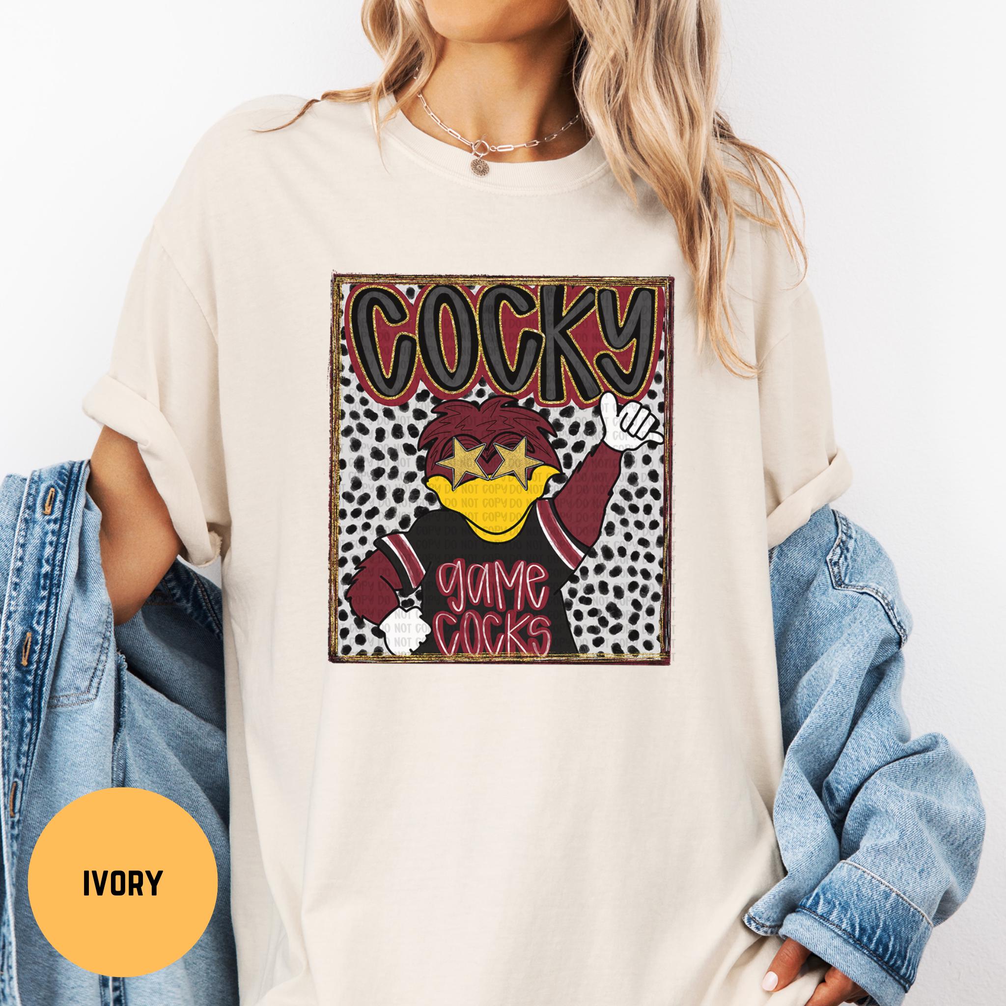 Cocky South Carolina Football Mascot T-shirt, Funky Gamecocks Cocky ...