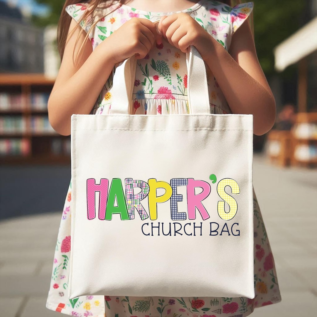 Girls Church Busy Bag, Cute Church Tote Bag, Personalized Children's ...