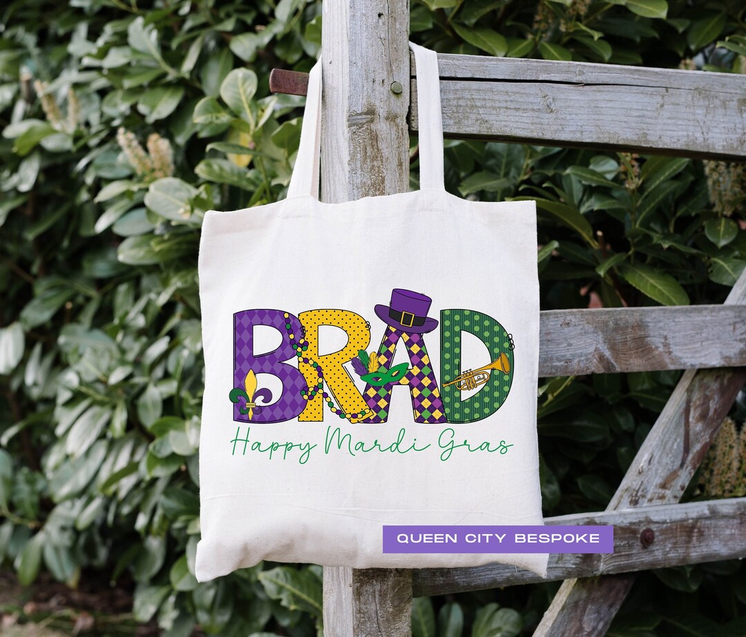 Personalized Mardi Gras Parade Bag: Kids Canvas Tote - Etsy