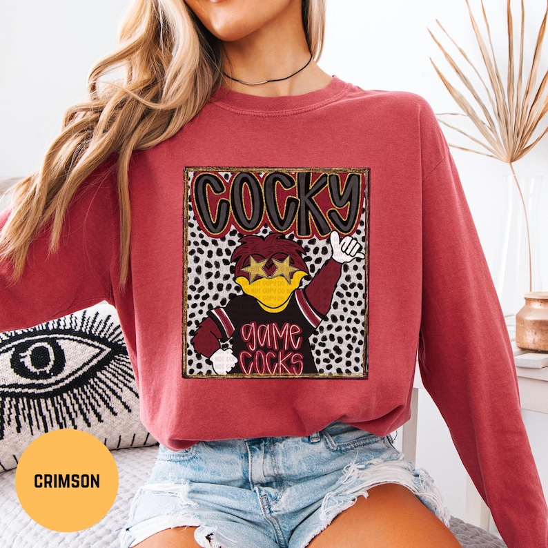Cocky South Carolina Football Mascot T-shirt, Funky Gamecocks Cocky ...