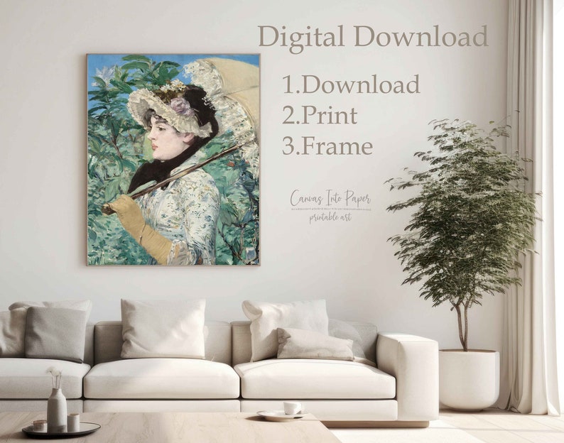 Digital Download Printable Wall Art Decor Vintage Art Jeanne Spring ...