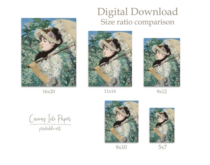 Digital Download Printable Wall Art Decor Vintage Art Jeanne Spring ...