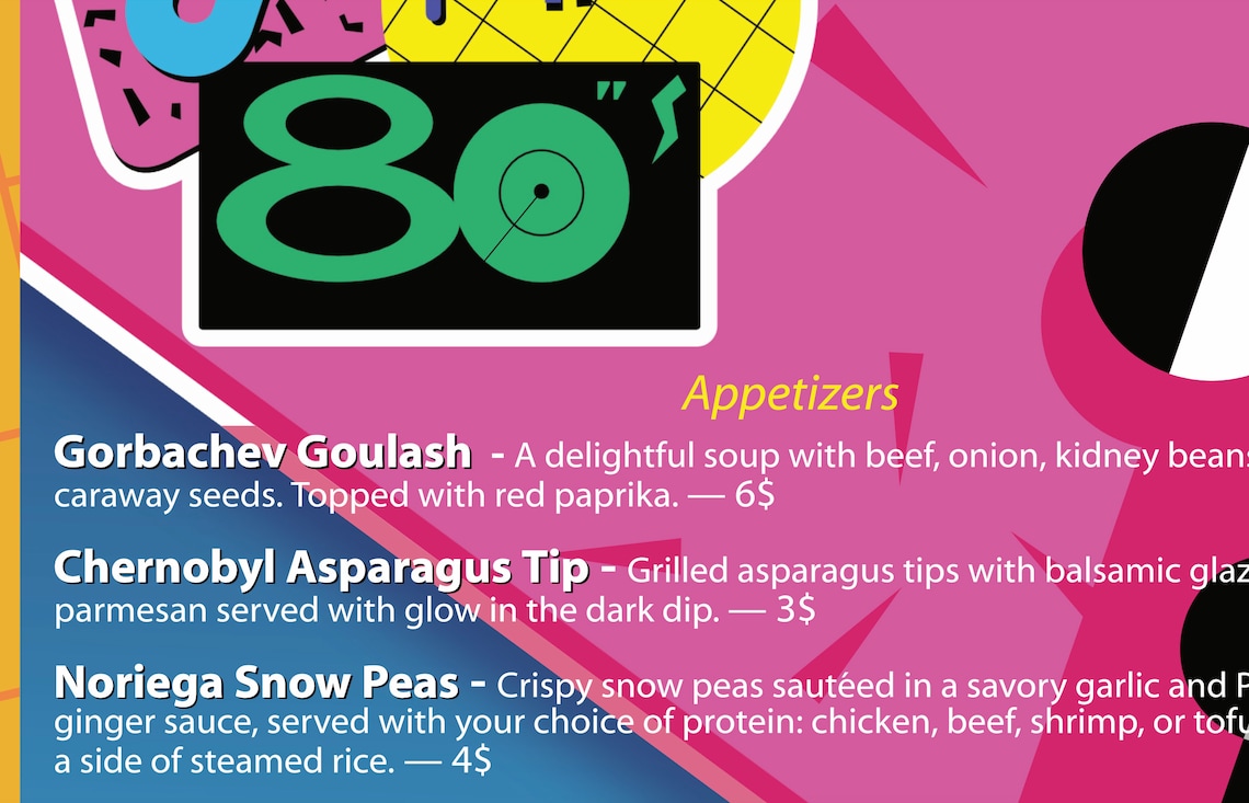 CAFE 80's Menu Back to the Future - Etsy UK