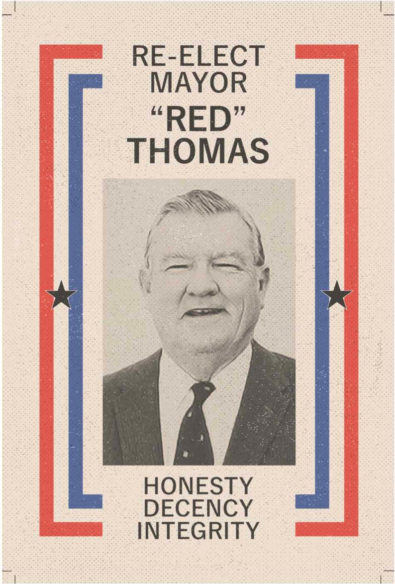 Back to the Future RED THOMAS 1955 Re-election Campaign Add - Etsy