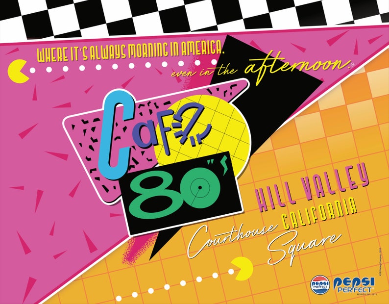 CAFE 80's Menu Back to the Future - Etsy