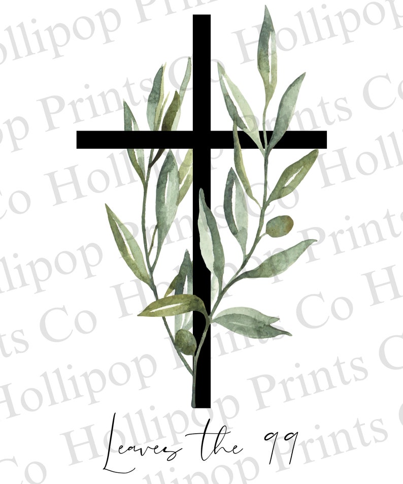 Leaves the 99 Cross Olive Branch PNG Download - Etsy