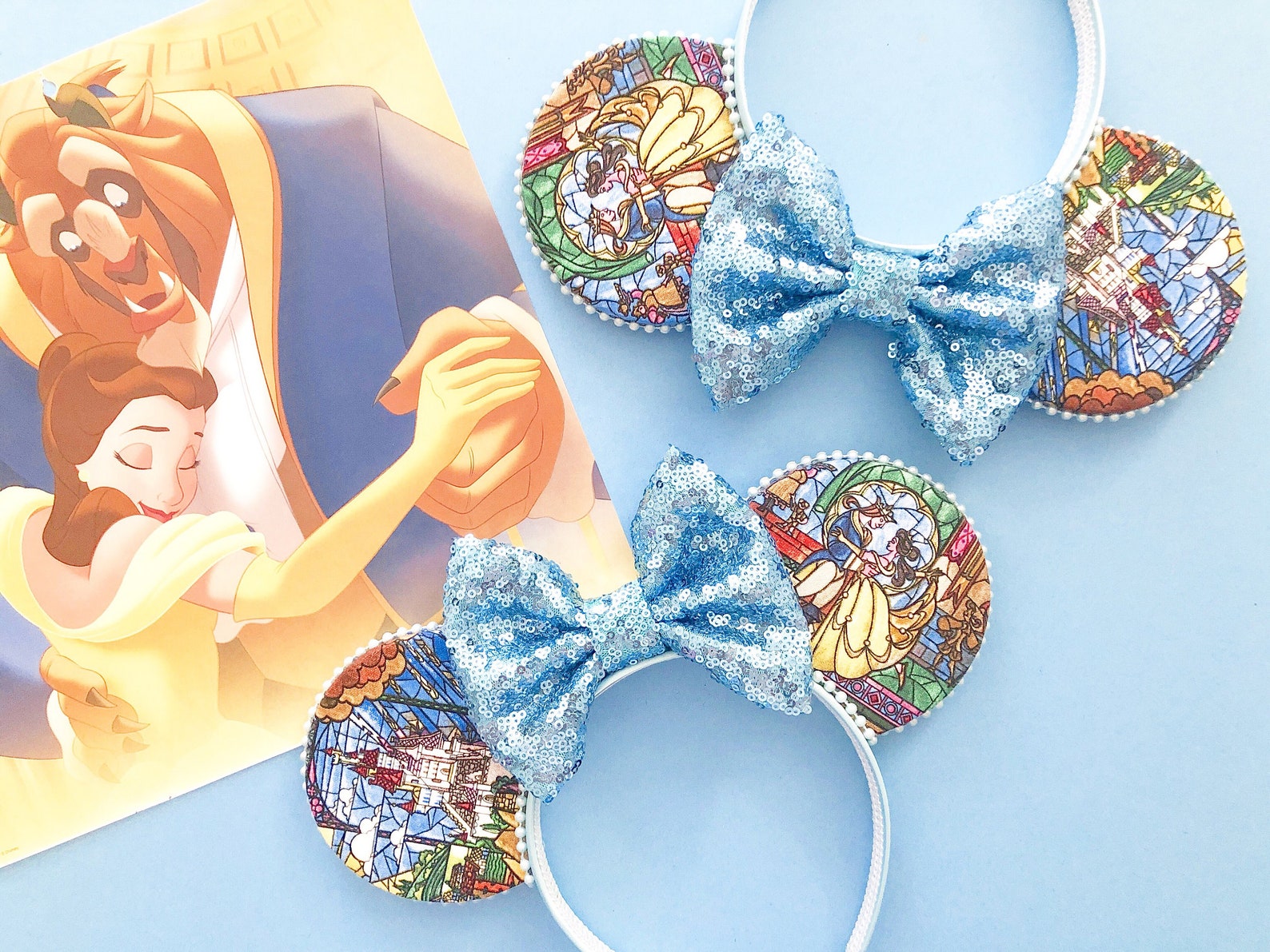 Stained Glass Ears | Beauty and the Beast Ears | Belle Disney Ears ...