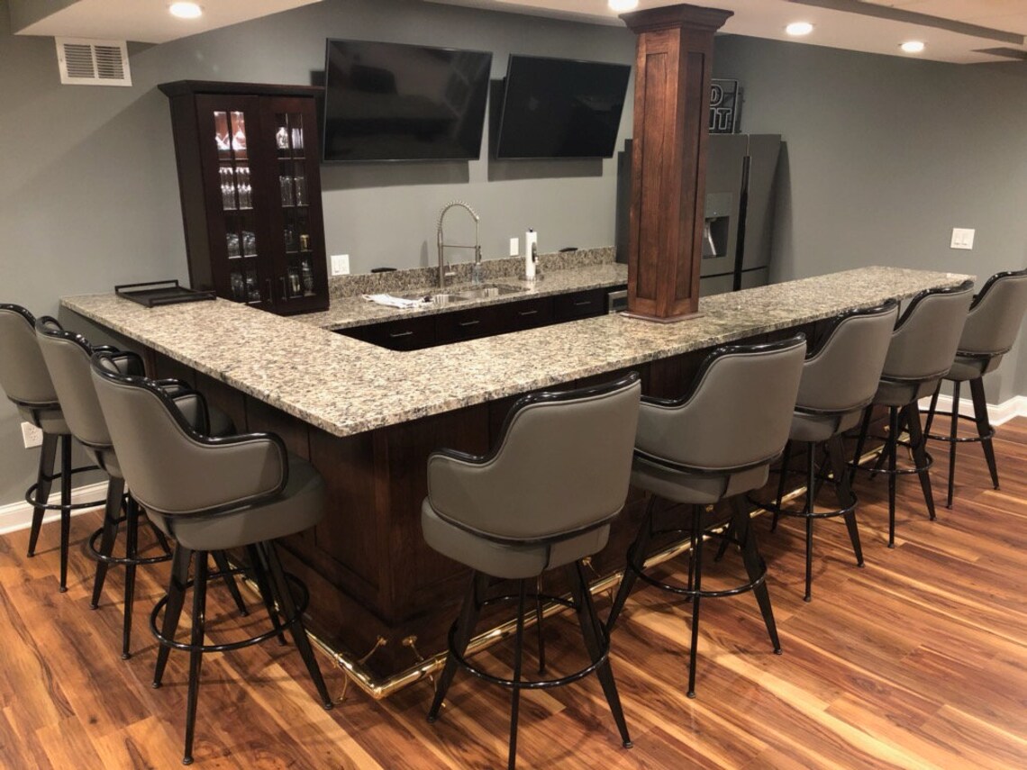 Custom Solid Hardwood Cherry Bar - Etsy