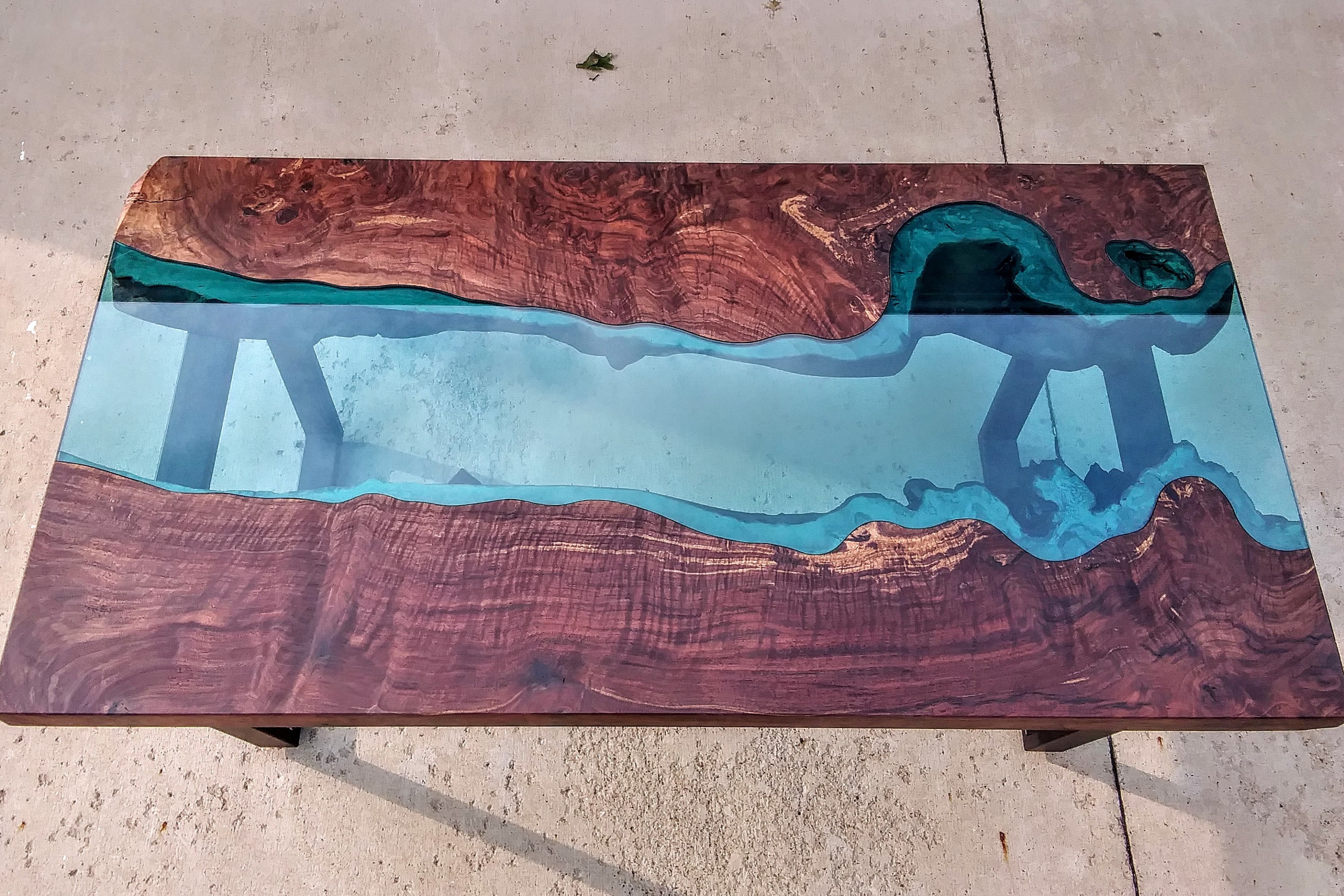 Claro Walnut River Glass Dining Table With Bench - Etsy
