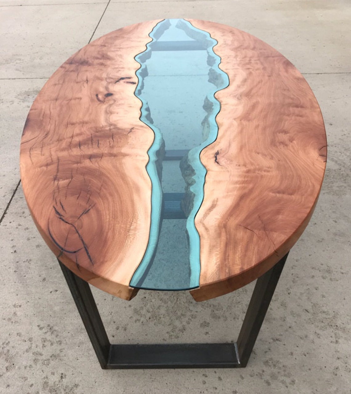 Sycamore River Glass Dining Table - Etsy