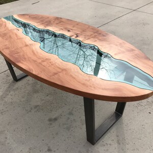 Sycamore River Glass Dining Table - Etsy