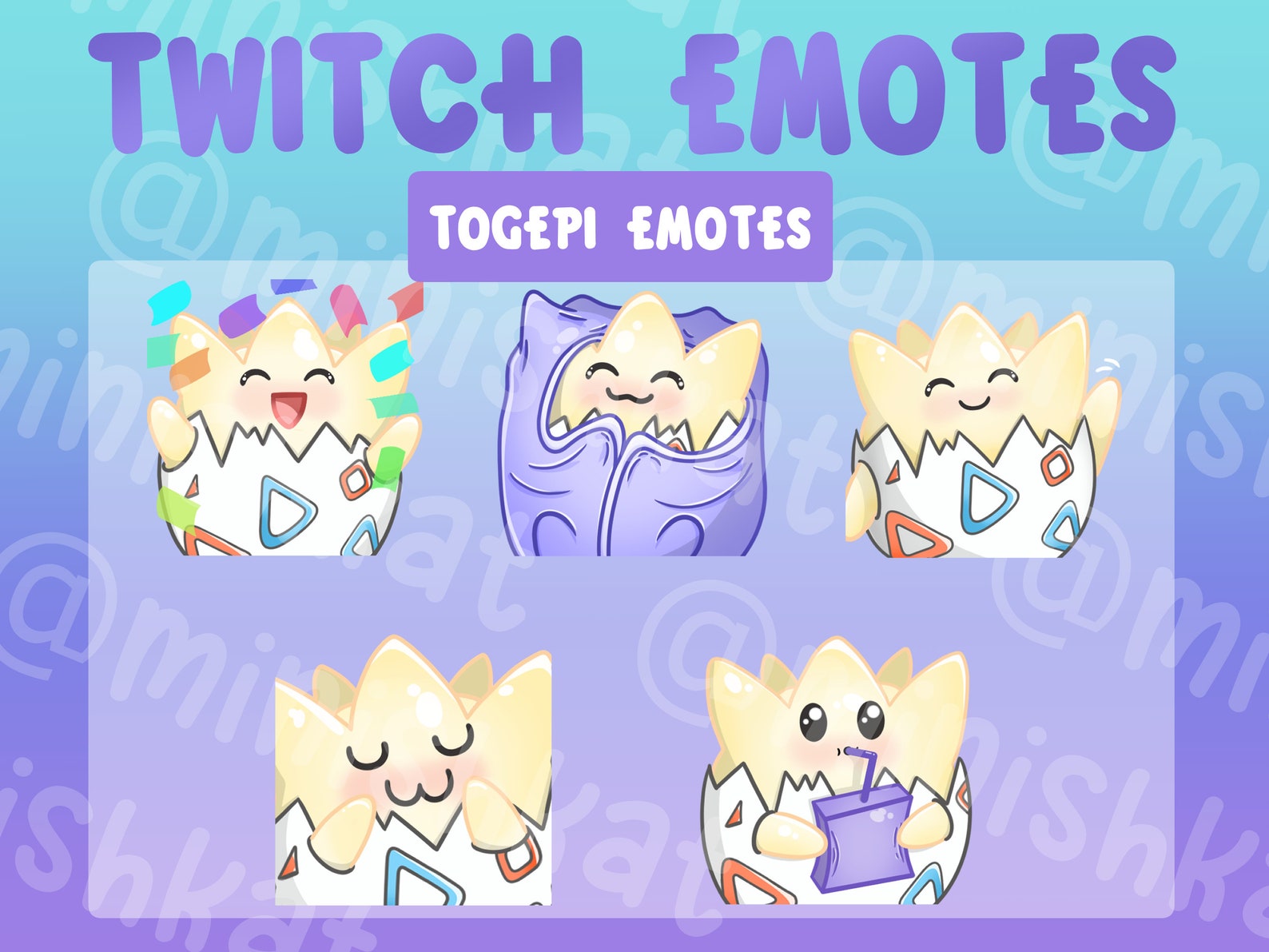 Togepi Twitch Emotes Pokemon Emotes for Twitch/discord Pokemon Emotes ...