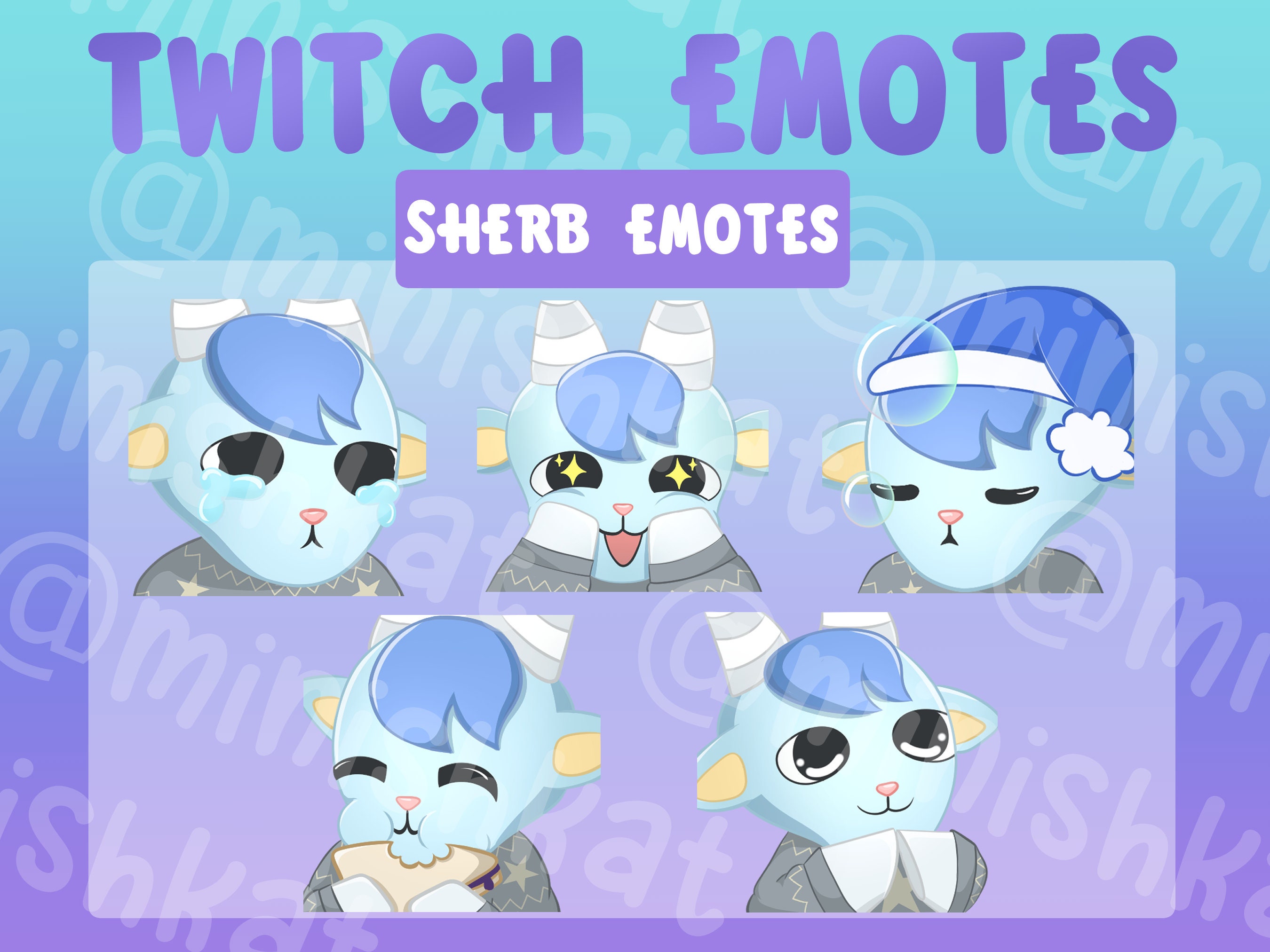 Sherb Twitch Emotes Animal Crossing Emotes for - Etsy