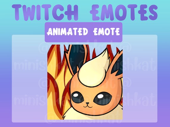 ANIMATED Flareon Twitch Emote Eeveelution Emotes Pokemon - Etsy