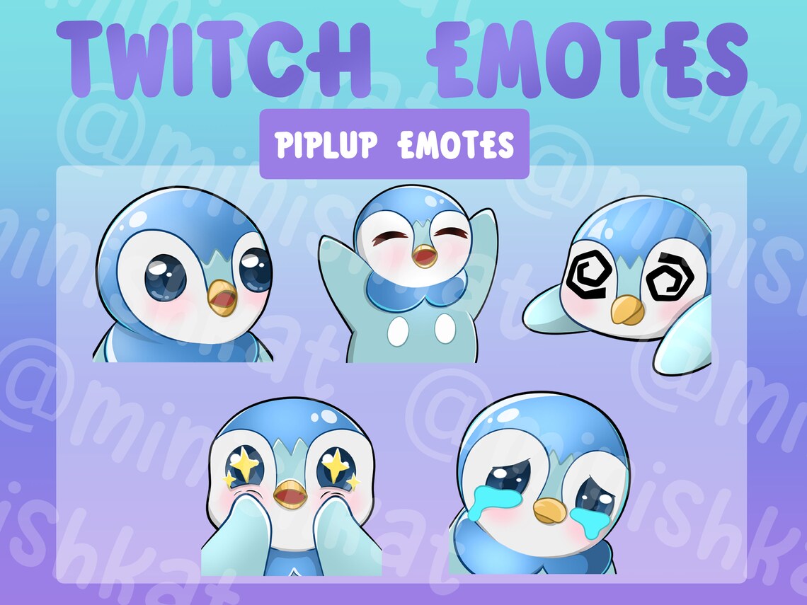 Piplup Twitch Emotes | Pokemon Emotes for Twitch/discord | Pokemon ...