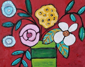 Bohemian Acrylic Painting - Etsy