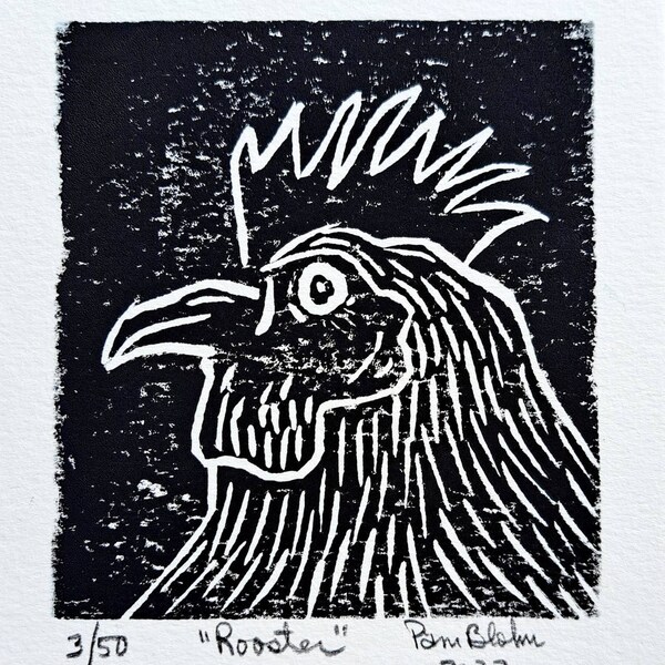 Chicken Lino Prints - Etsy