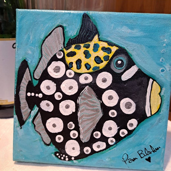 Big Fish Painting - Etsy
