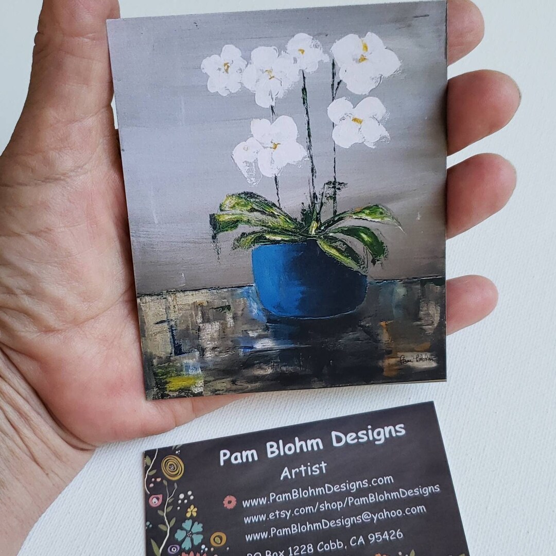 White Orchid Flower Magnet- 3.5x4.25 Inch Kitchen Magnet -flower Magnet ...