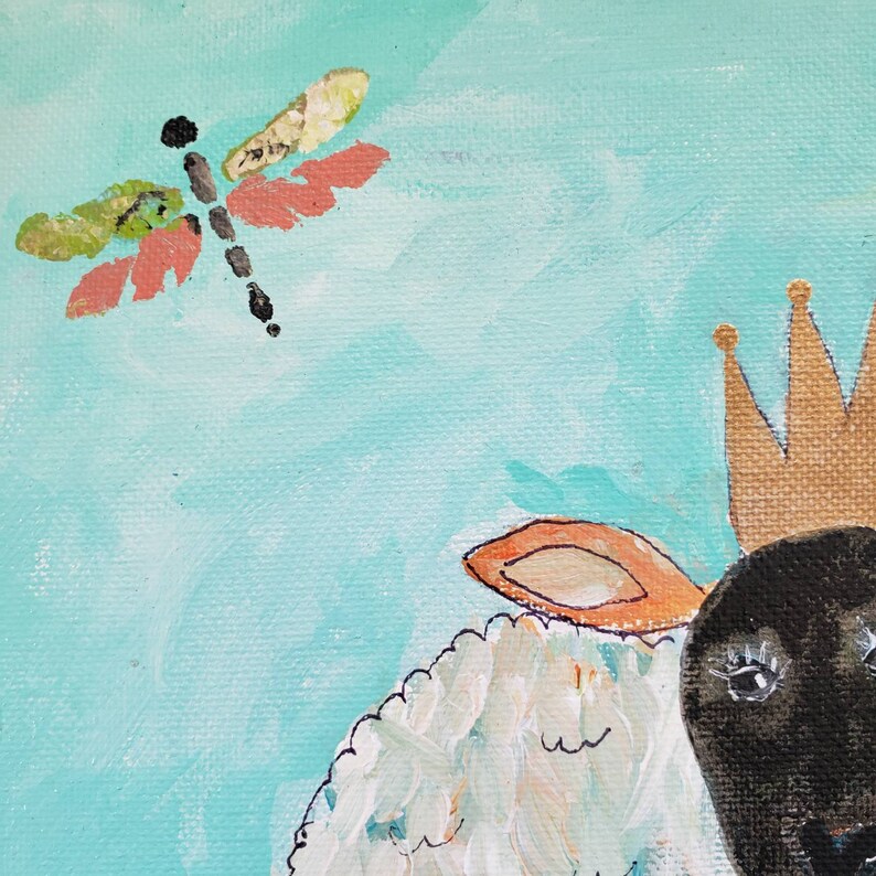Original Acrylic Painting Sassy Sheep 9x12 Farm - Etsy