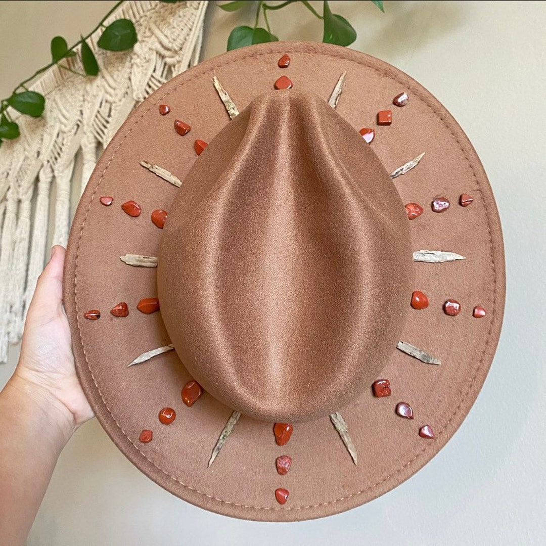 Red Jasper & Oregon Wood Fedora - Etsy