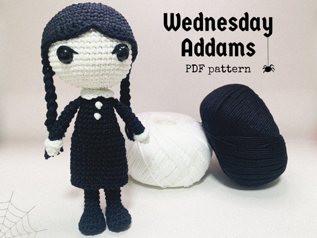 Wednesday Addams Crochet Pattern Doll Amigurumi - Etsy