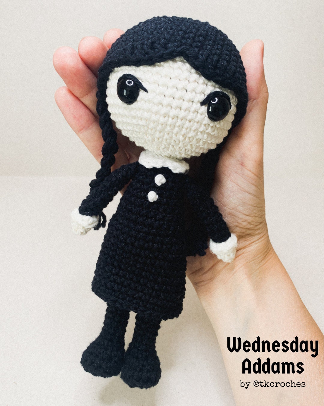 Wednesday Addams Crochet Pattern Doll Amigurumi - Etsy
