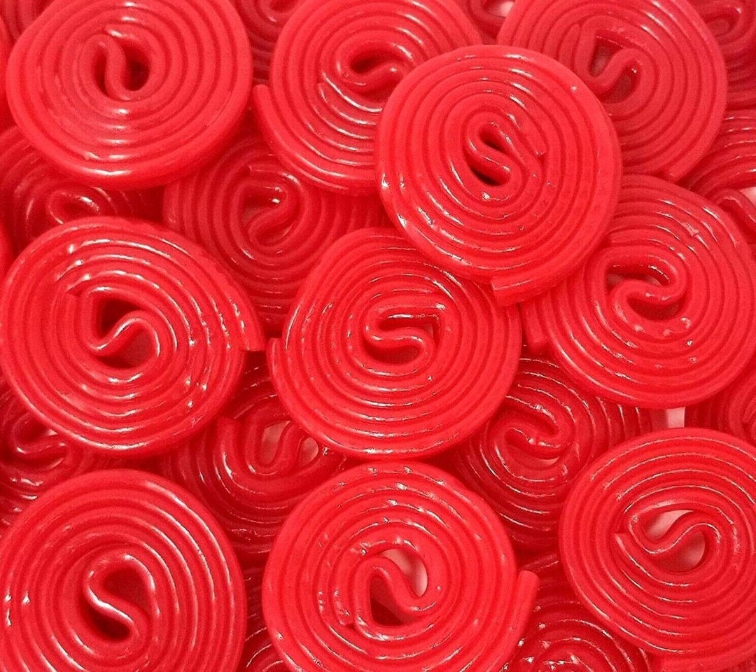 Strawberry Liquorice Wheels Retro Sweets Red Party Candy Pick - Etsy