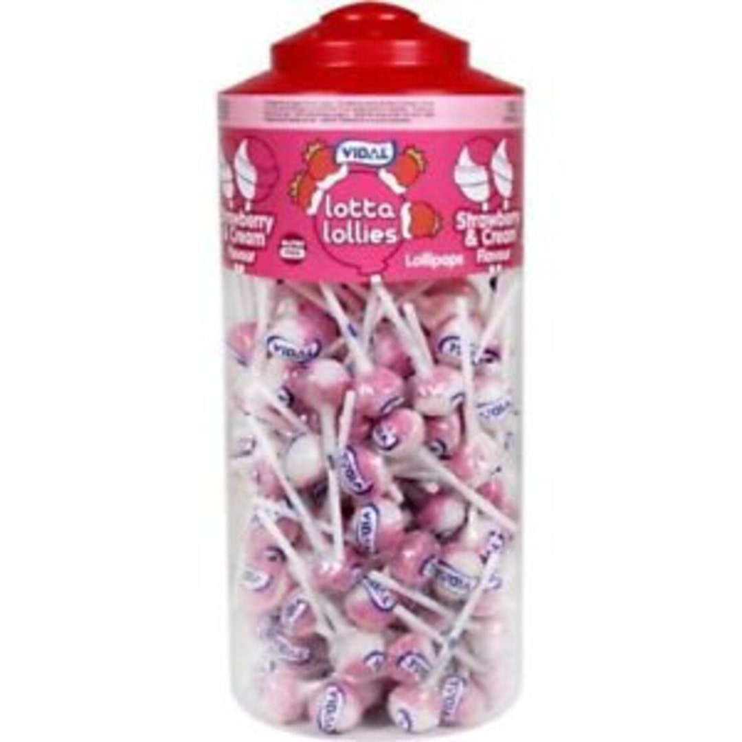 Vidal Lotta Lollies Strawberry & Cream Lollipops - Loose - No Jar - Etsy
