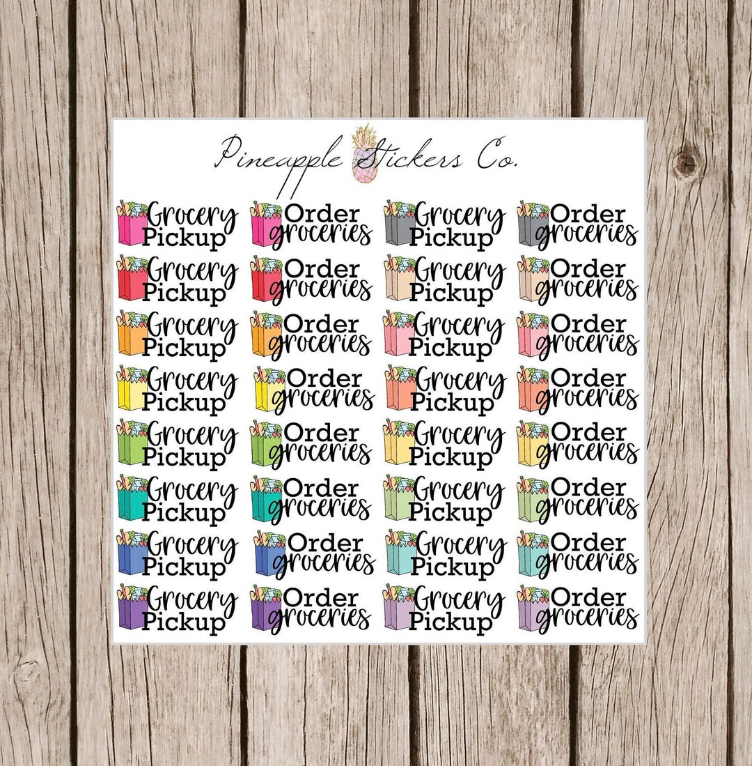 Grocery Order and Pickup Planner Stickers - Etsy