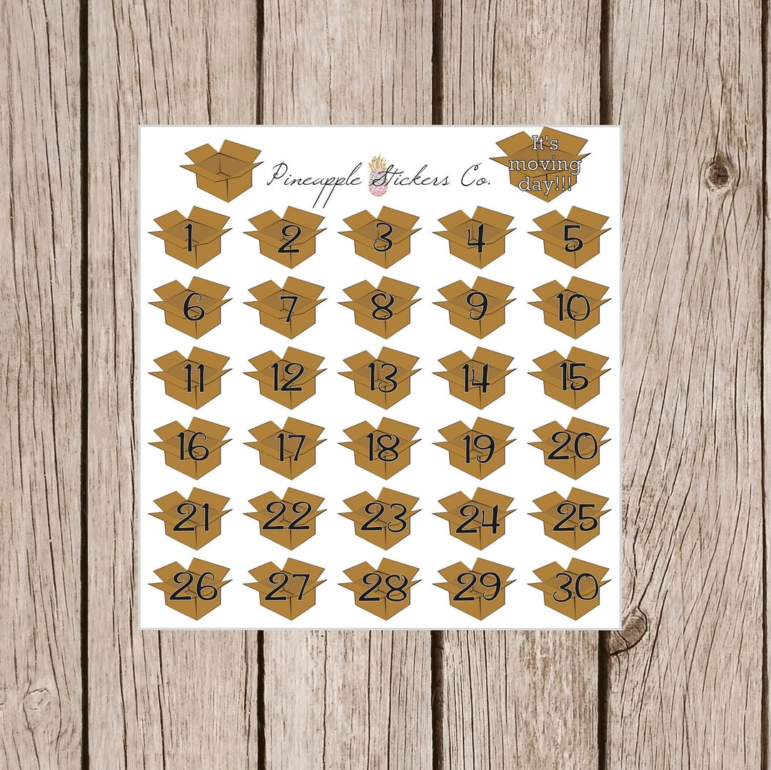 Moving Countdown Moving Boxes Packing Moving Day - Etsy