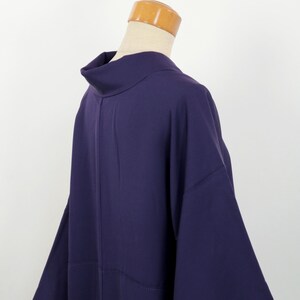 Kimono / Elegant Purple Furisode With Cranes, Fans & Sakura Silk Yuzen ...