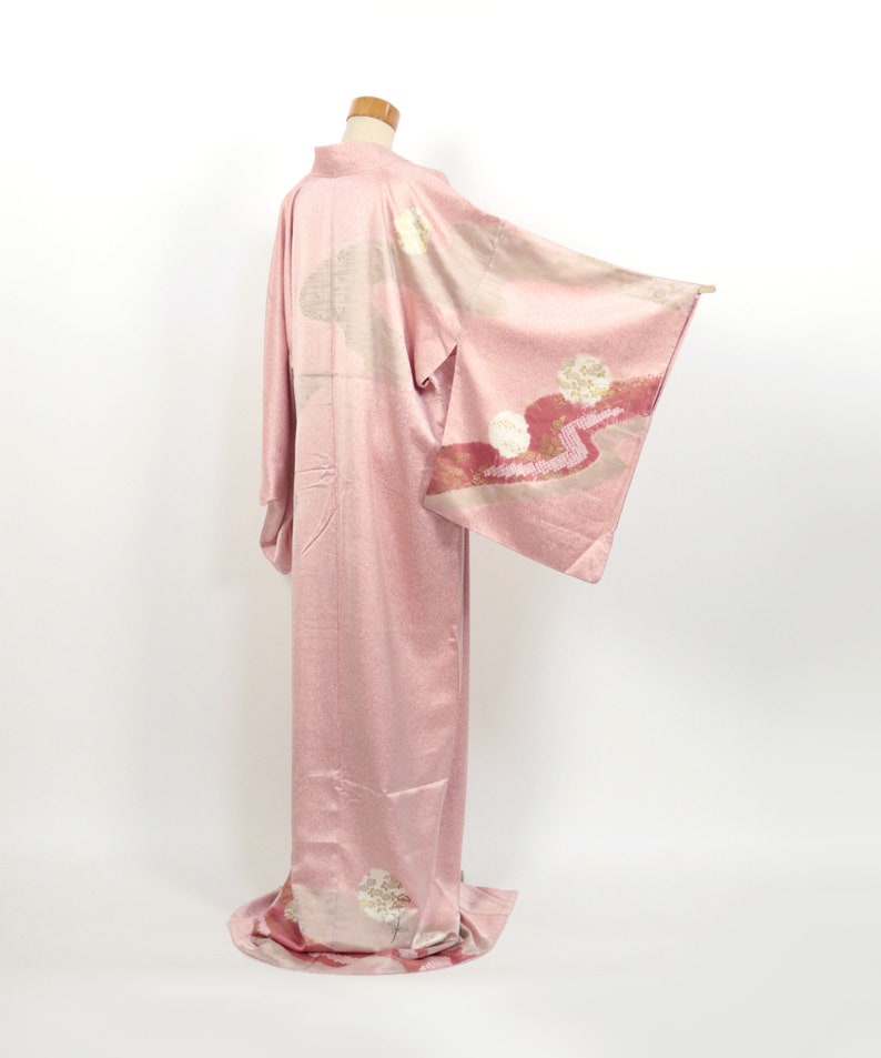 Kimono / Japanese Beautiful Homongi Vintage / Dress / Robe / Fabric ...