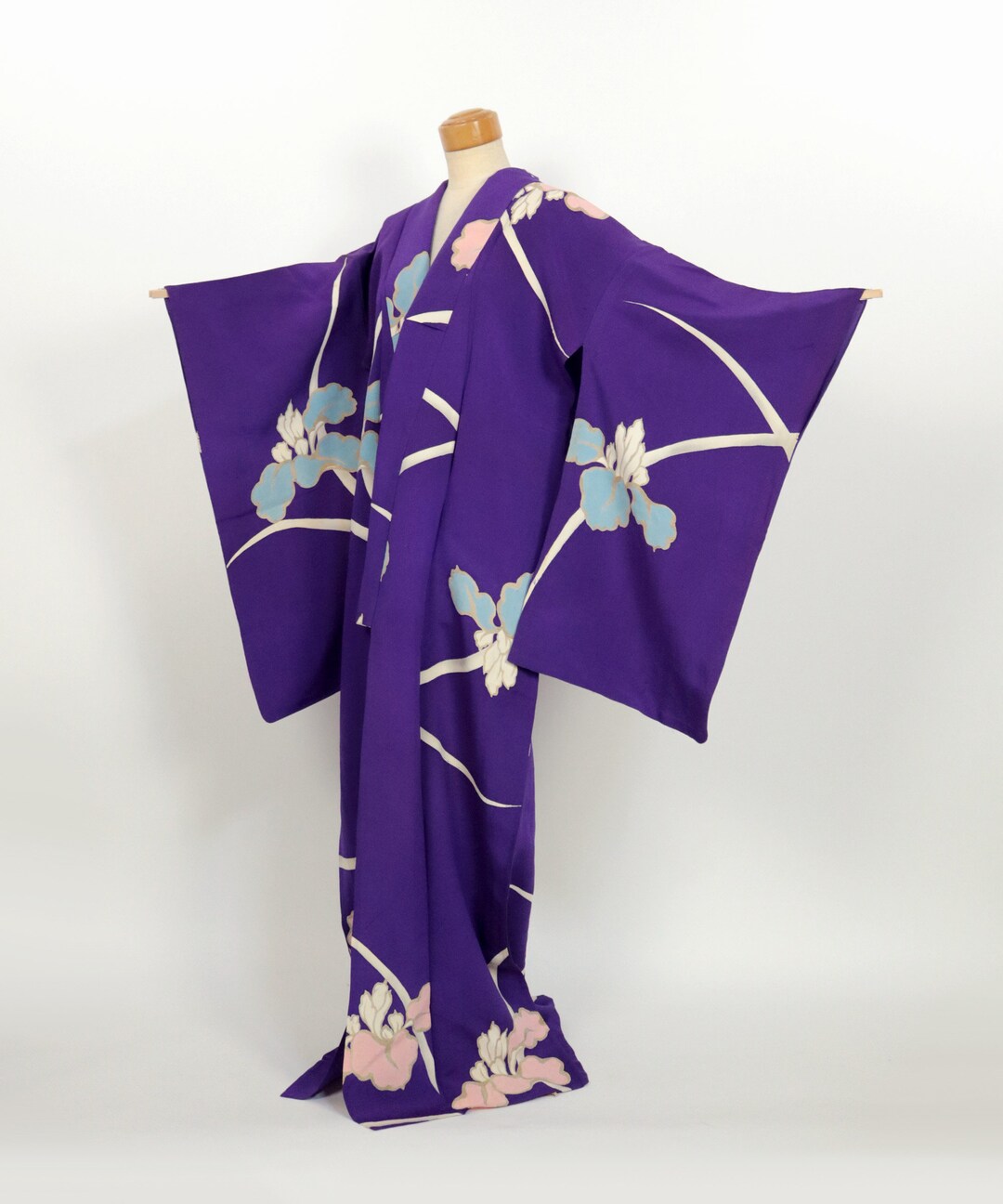 Kimono / Beautiful Purple Antique Japanese Komon / Dress / Robe ...