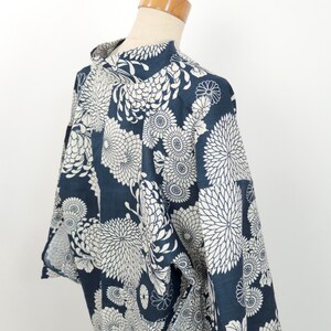 Kimono / Floral Cotton-linen Yukata for Summer Festivals & Decor ...