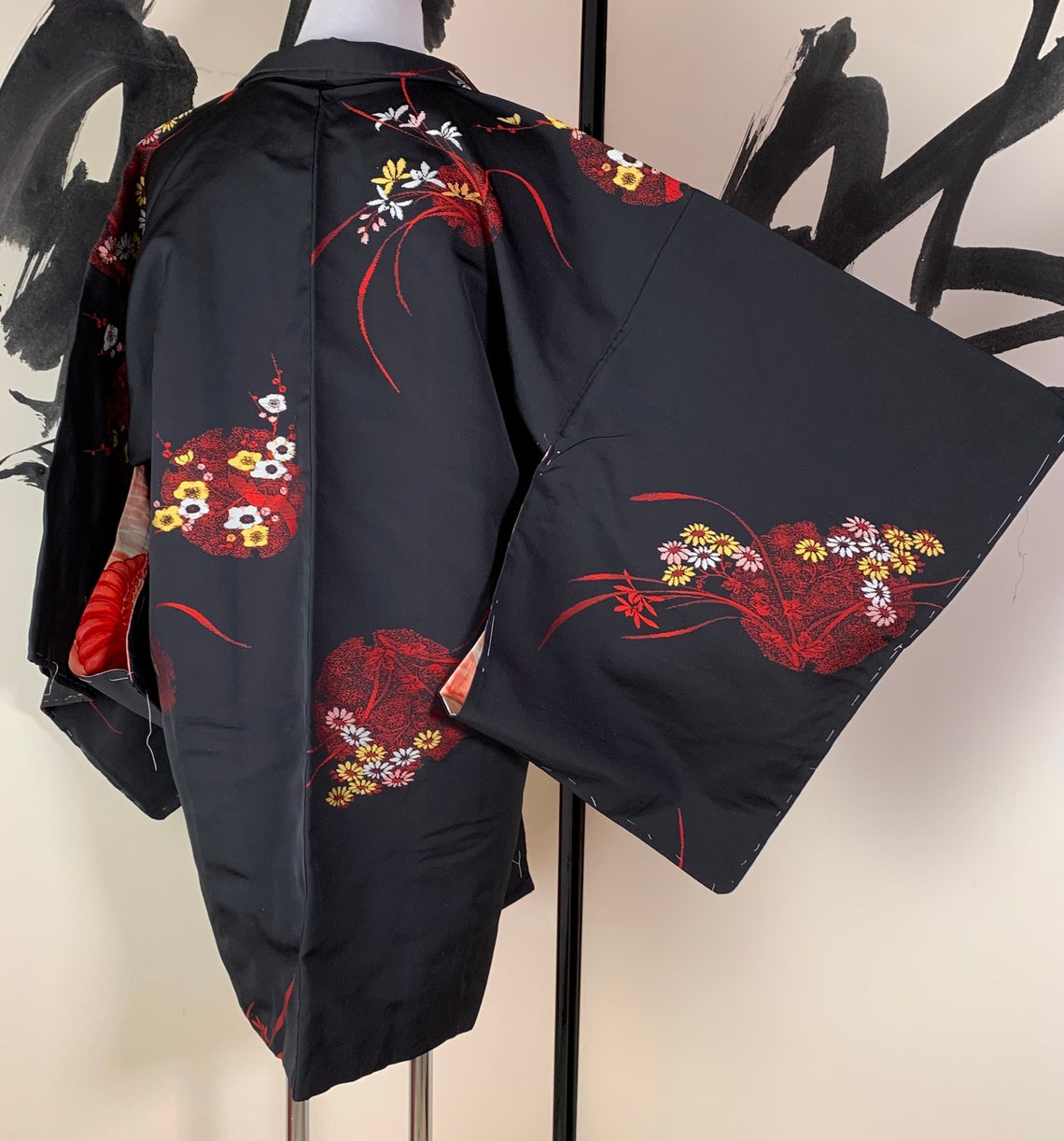 Japanese A122501 Antique Omeshi Haori Kimono | Etsy