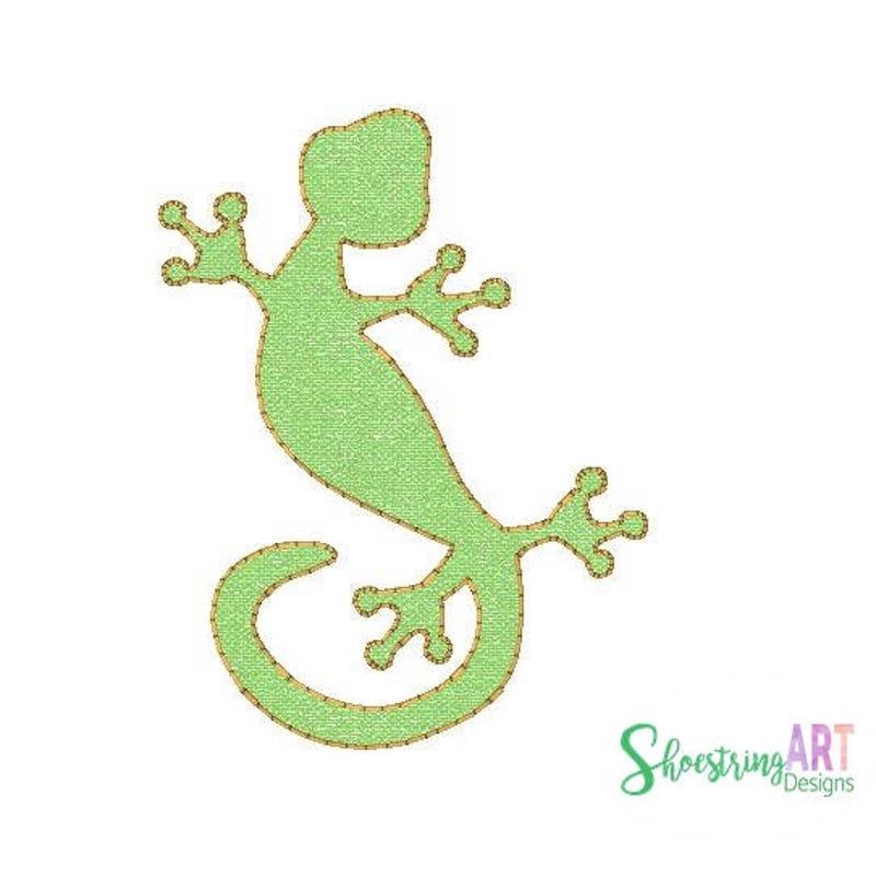 Gecko Applique - Etsy