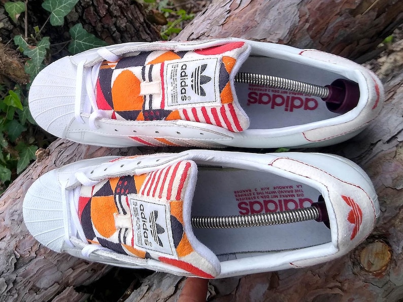 True Vintage Adidas Superstar NOS Sneakers Hand Painted Crafted Shoes ...