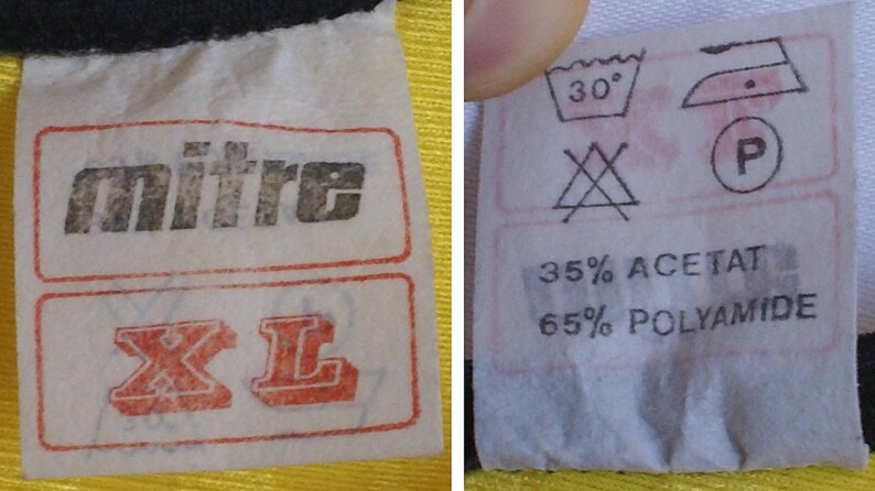 Vintage Mitre Sports Yellow Black Sleeveless Shirt Tank Top Jersey ...